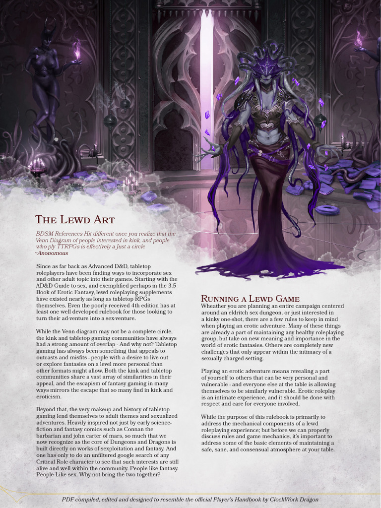 Sex Dungeons And Dragons Core Rules Pdf Tabletop Role Playing Game Dungeons And Dragons 