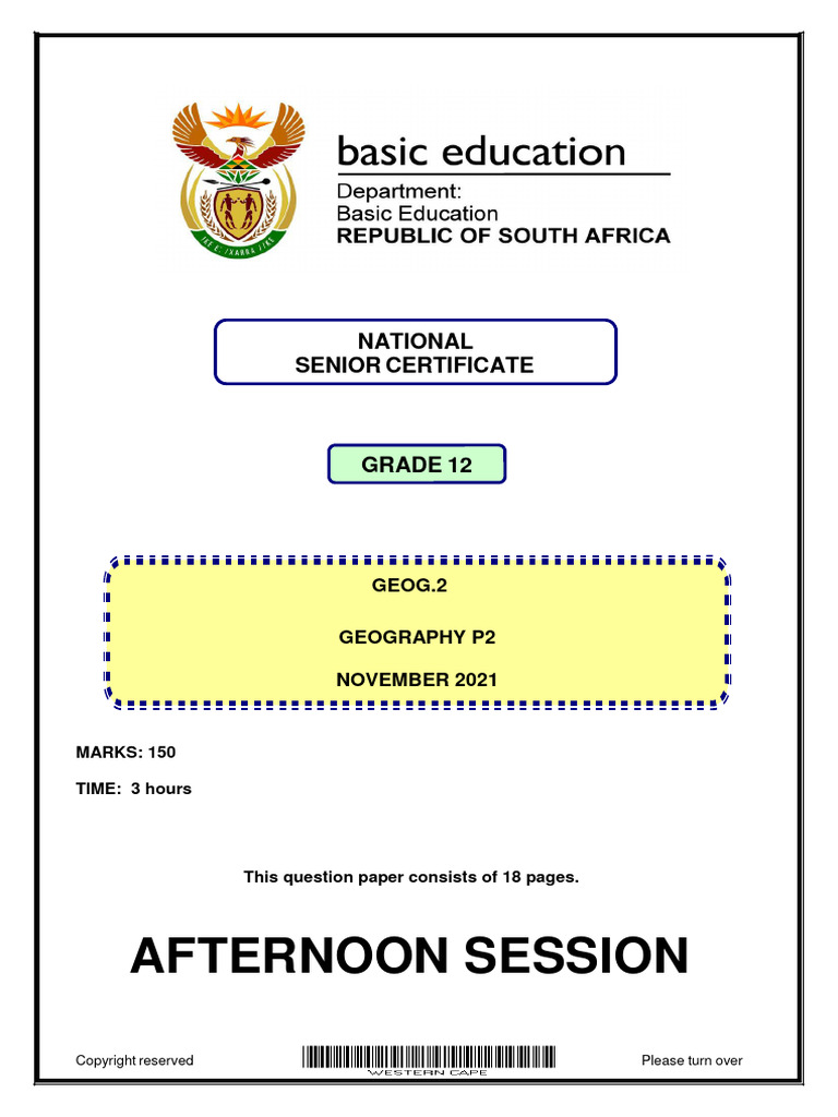Geography P2 Nov 2021 Eng | PDF | Coal | Mining
