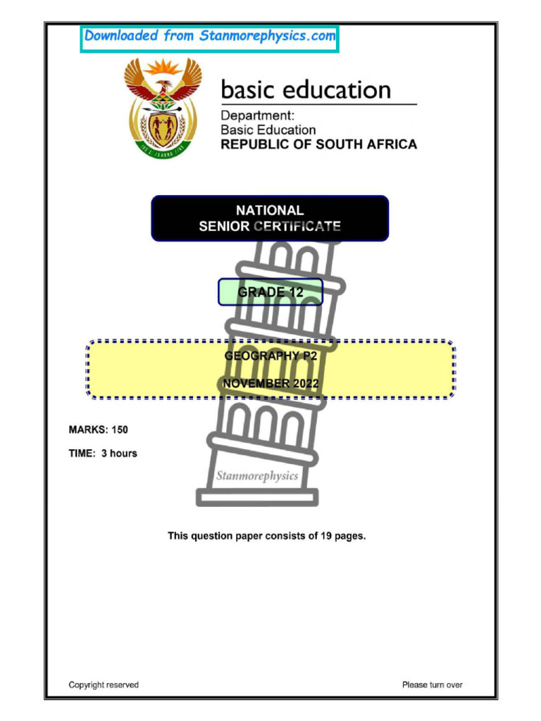 NSC Geography Grade 12 November 2022 P2 and Memo | PDF