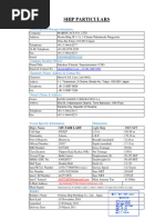 Ship Particulars | PDF | Ships | Tonnage