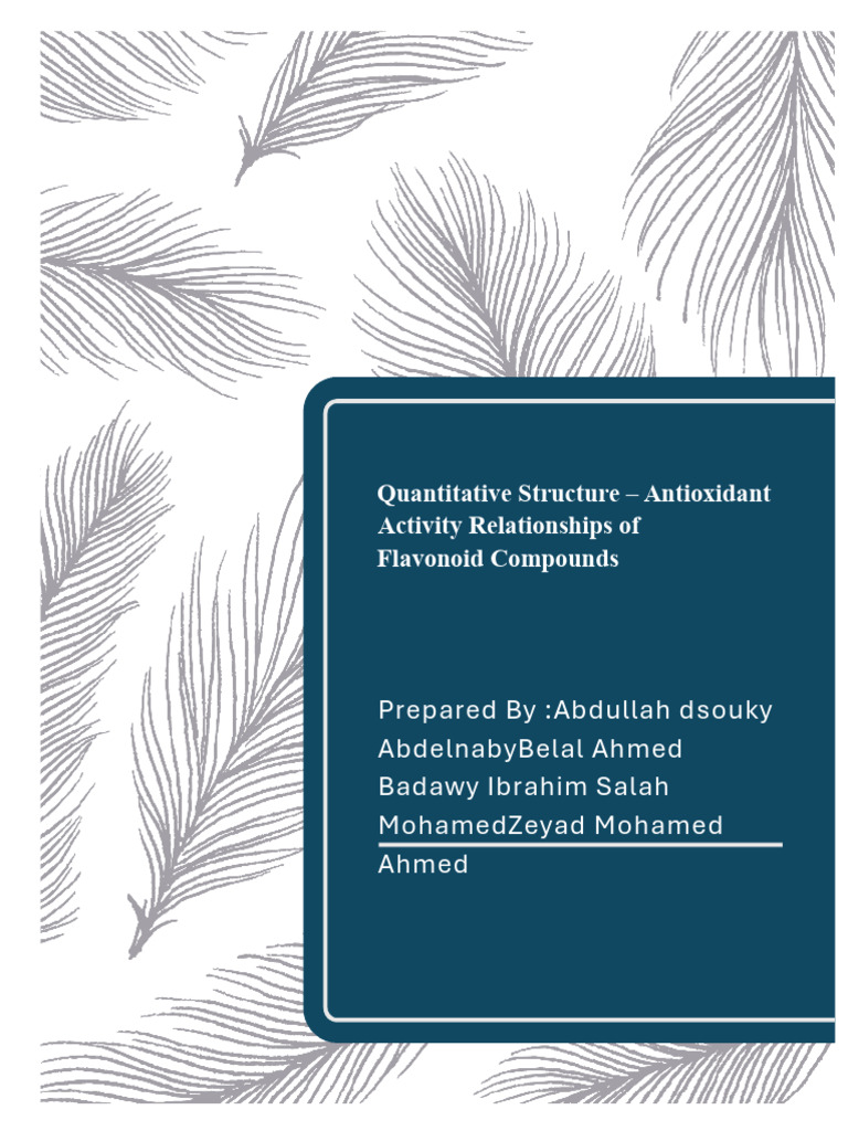 Quantitative Structure - Antioxidant Activity Relationships of ...
