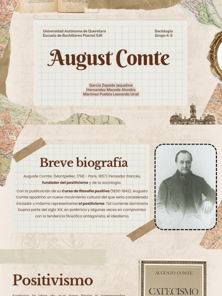Biografía y Aportes de Auguste Comte | PDF | Positivismo | Sociología