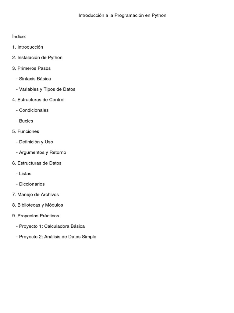 Introduccion A La Programacion en Python | PDF