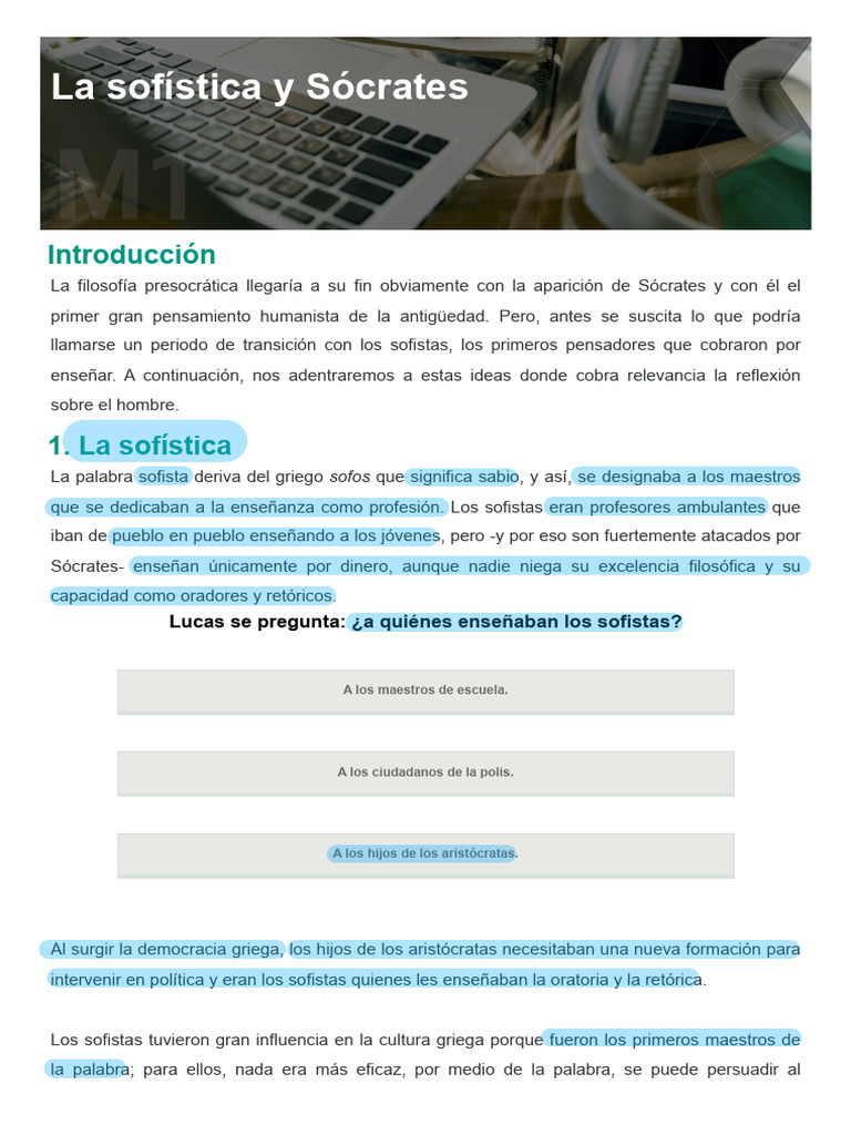 La Sofística y Sócrates: Introducción | PDF | Sócrates | Disculpa (Platón)