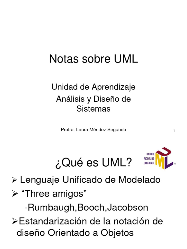 Notas UML | PDF | Lenguaje de modelado unificado | Programación de computadoras