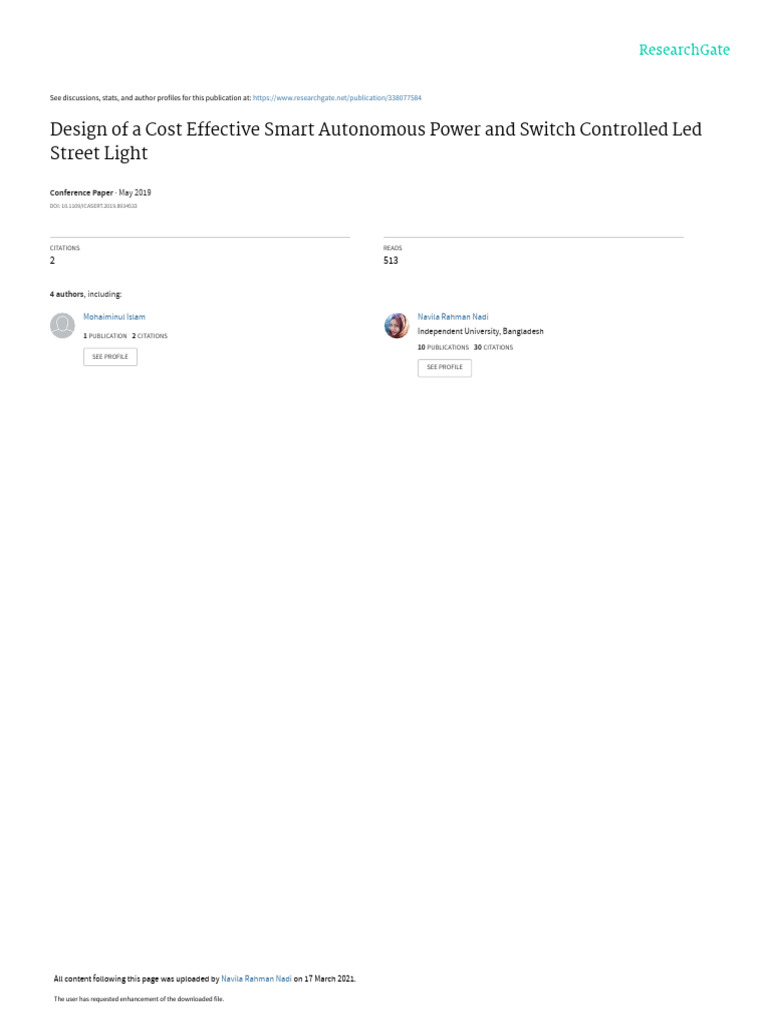 Design of A Cost Effective Smart Autonomous Power and Switch Controlled ...