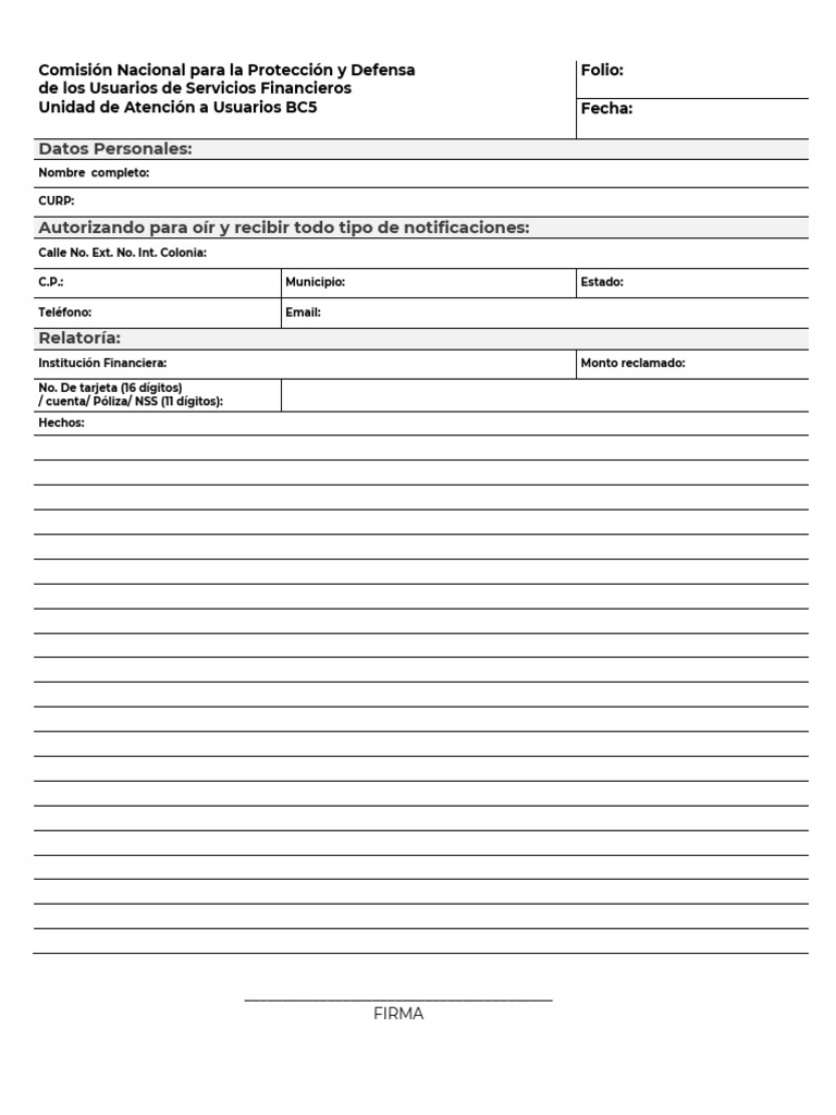 Formato Universal de Queja 2024 | PDF | Justicia | Crimen y violencia