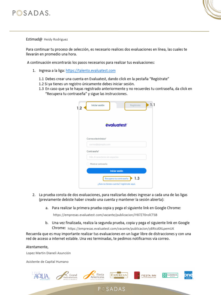Evaluaciones ADN Posadas JR2 | PDF