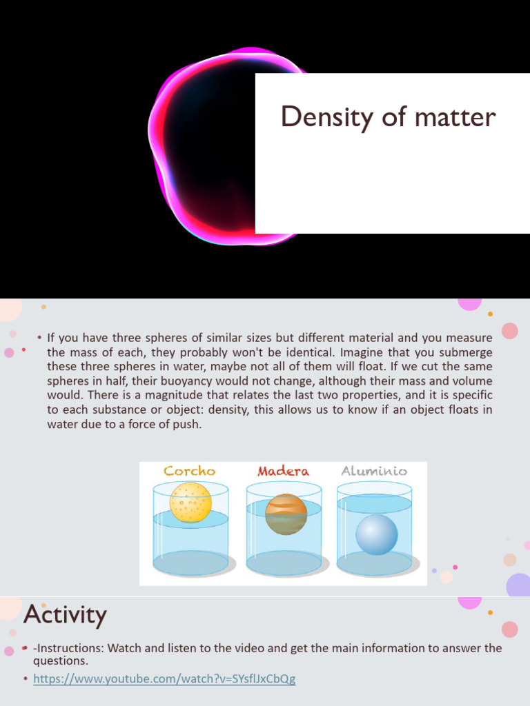 Density of Matter | PDF | Buoyancy | Density