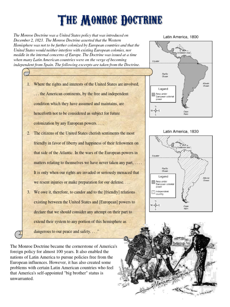 Overview of the Monroe Doctrine | PDF | International Relations ...