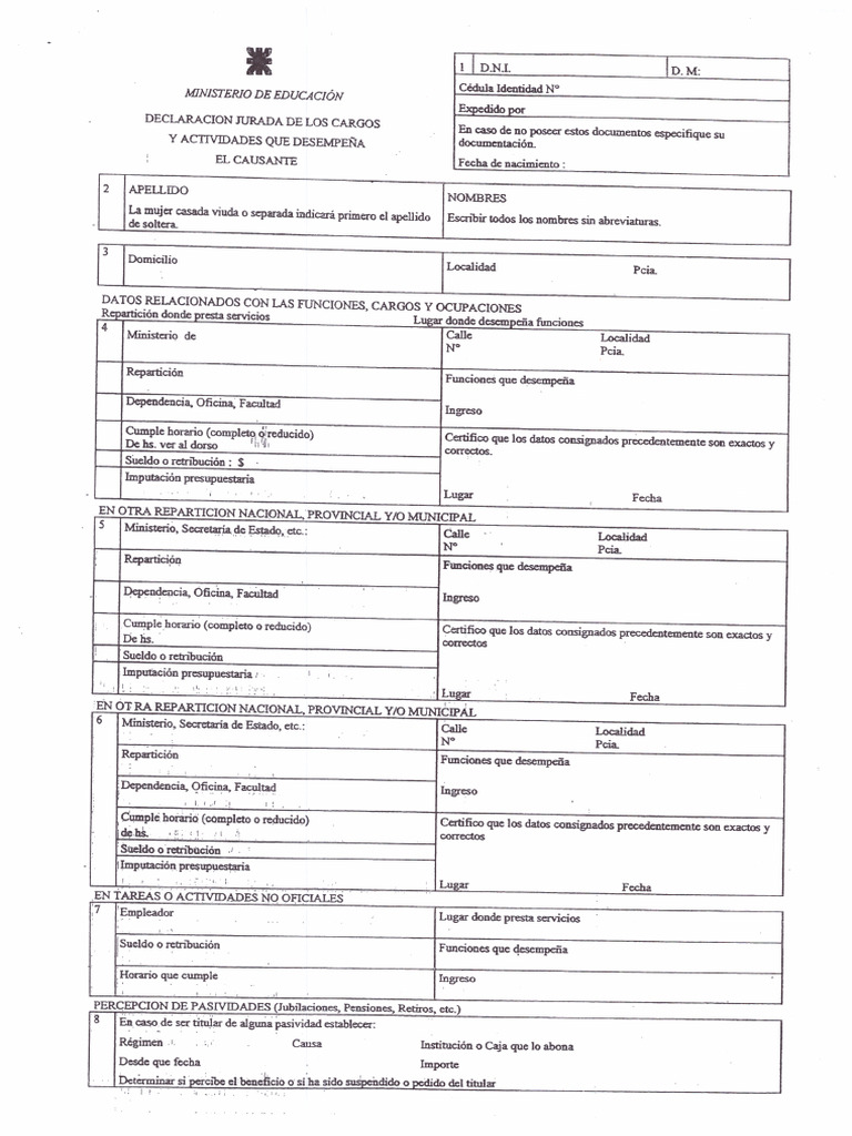Declaracion Jurada Pdf