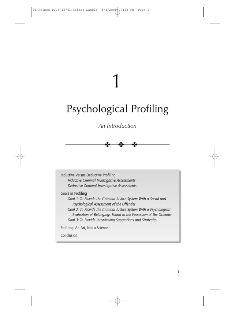 Psychological Profiling | PDF | Offender Profiling | Crimes