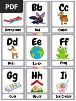 Colorful Illustrative Alphabet Flashcards | PDF