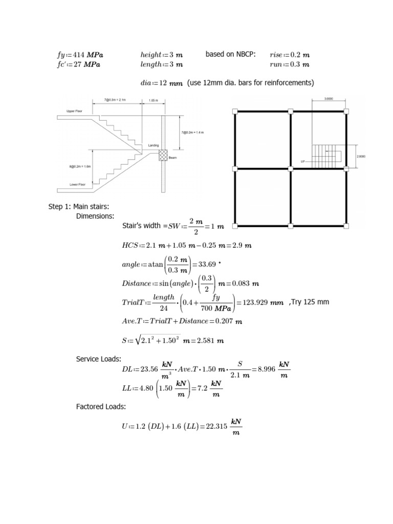 Stair Design Assignments | PDF | Structural Engineering
