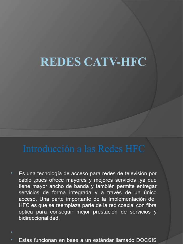 Expo HFC | PDF | Televisión por cable | Red de computadoras