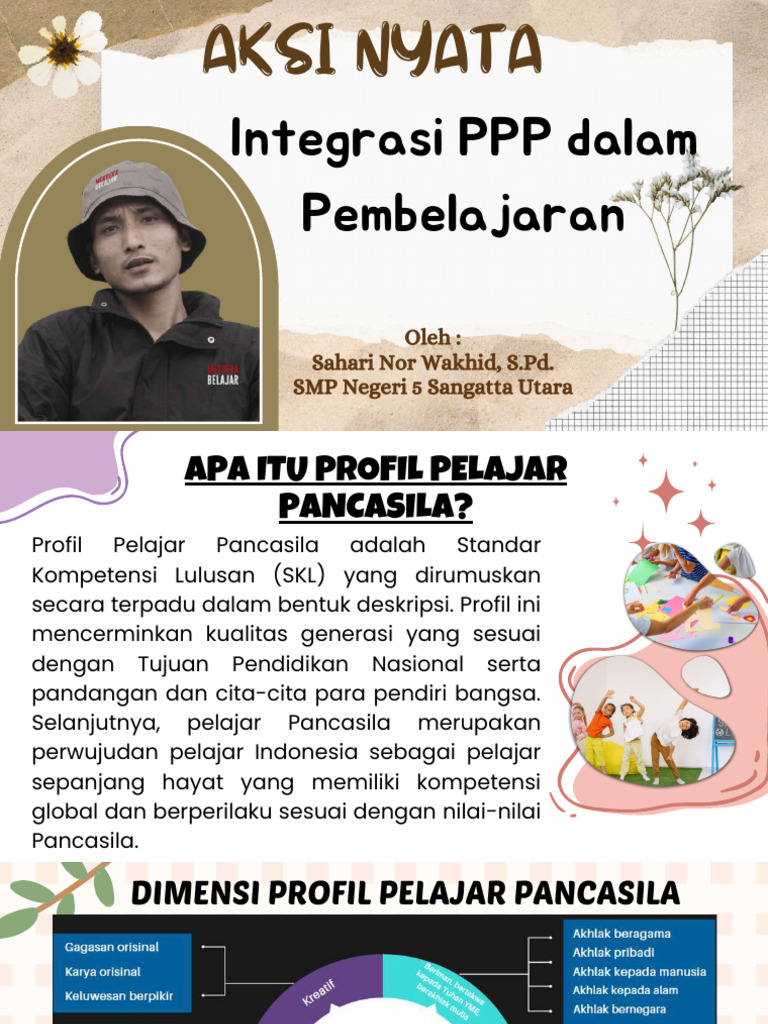 Aksi Nyata Integrasi PPP Dalam Pembelajaran - Compressed | PDF | Karier & Perkembangan
