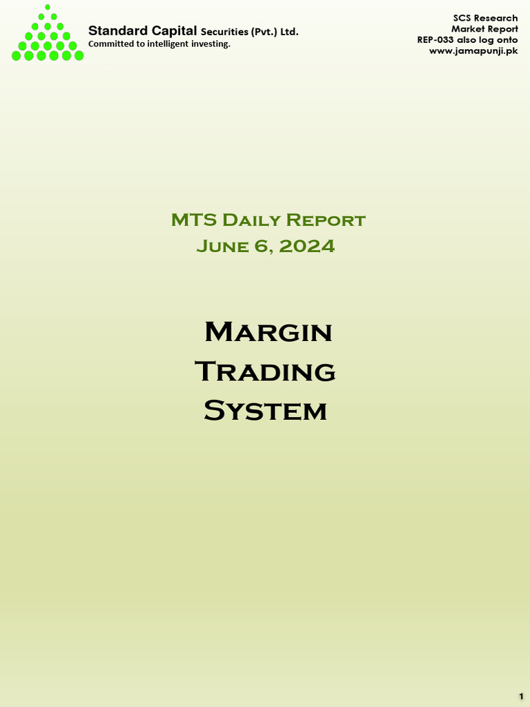 Margin Trading System Report June 6, 2024 | PDF | Securities (Finance ...