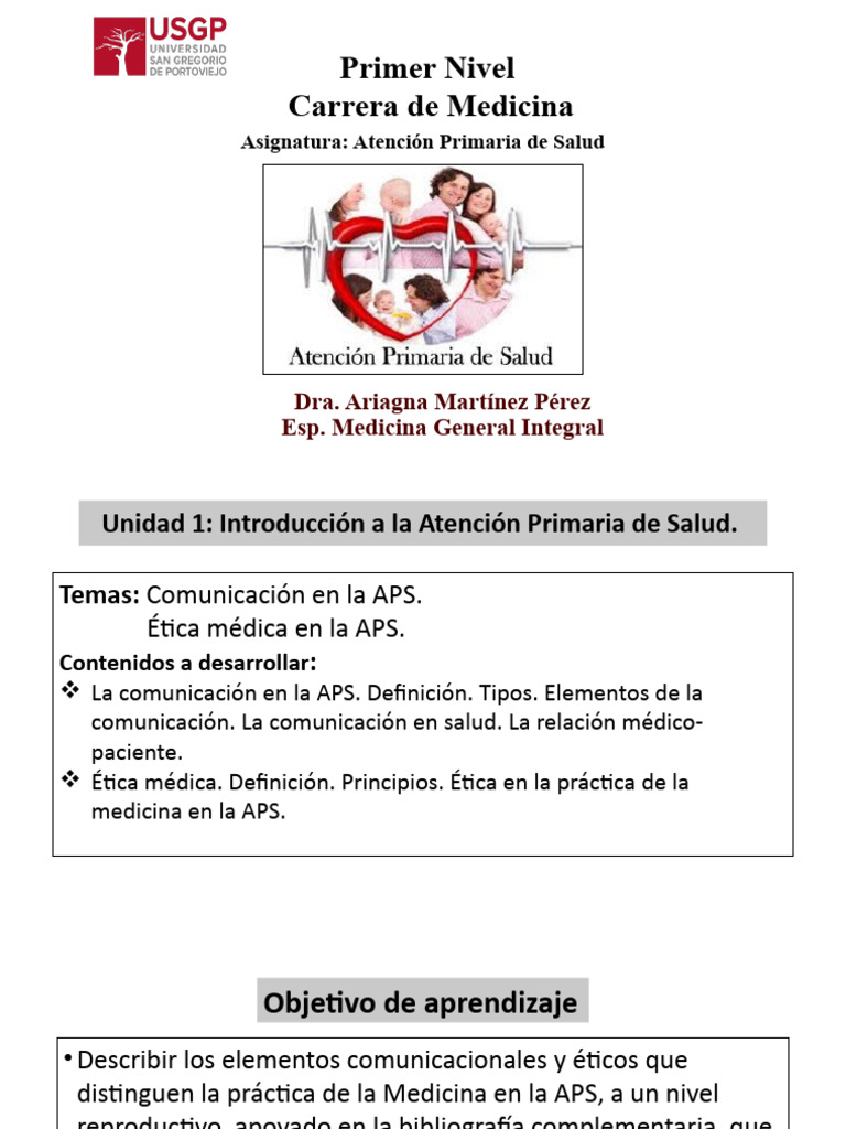 Clase 4. Comunicación y Ética en La APS (Autoguardado) | PDF | Comunicación | Bioética