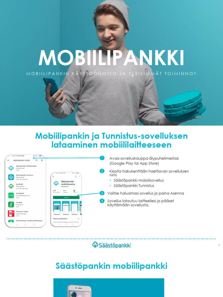 Saastopankki Mobiilisovellus Ohjeet 2020 | PDF