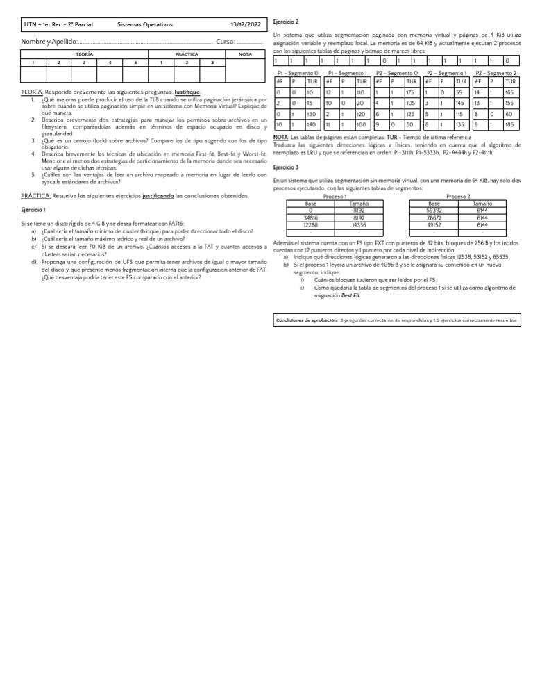 1er Recuperatorio - 2° Parcial 2C2022 | PDF | Puntero (Programación de computadora ...