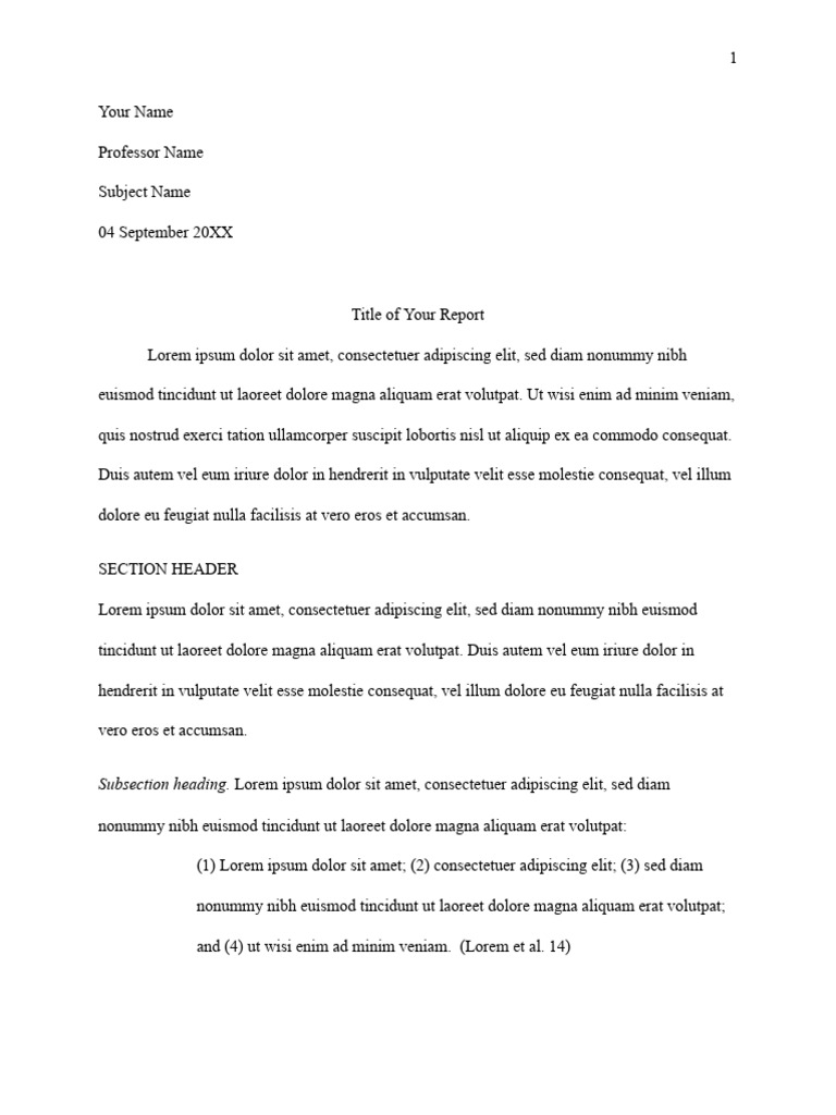 Examples of How to Properly Format MLA - Notes | PDF