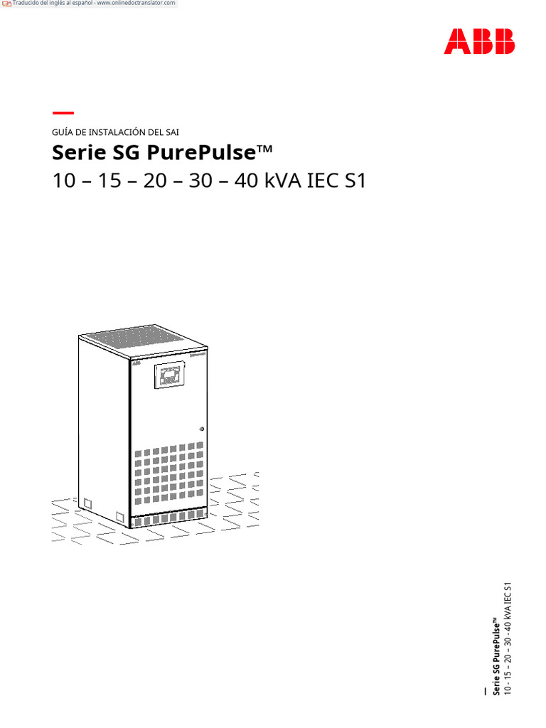 ABB_UPS_ISG_SGS_PCE_10K_40K_1XX_REV-B.en.es | PDF | Tecnología energética | Equipo