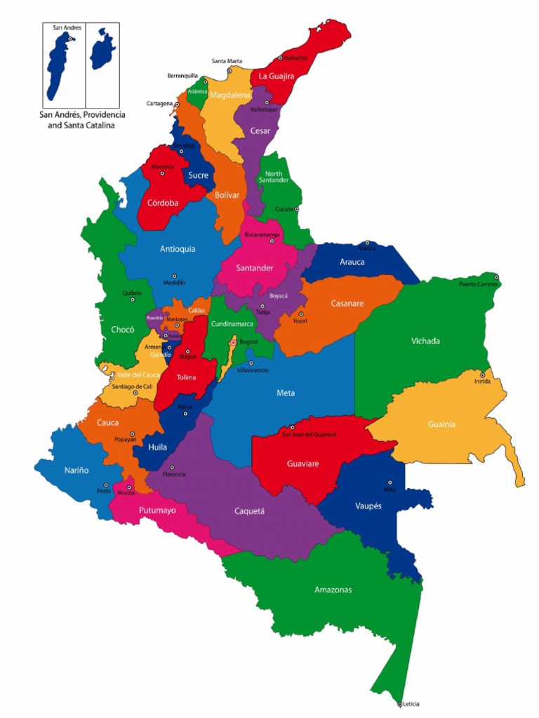 Mapa de Colombia + | PDF