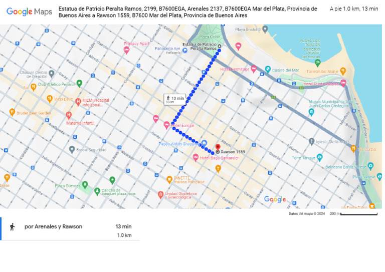 Estatua de Patricio Peralta Ramos a Rawson 1559 - Google Maps | PDF