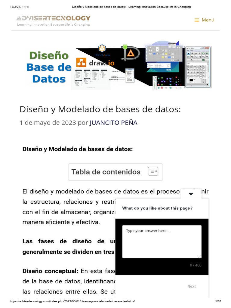Diseño y Modelado de Bases de Datos - Learning Innovation Because Life Is Changing | PDF | Bases ...