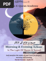 The Authentic Morning & Evening Adhkar PDF | PDF