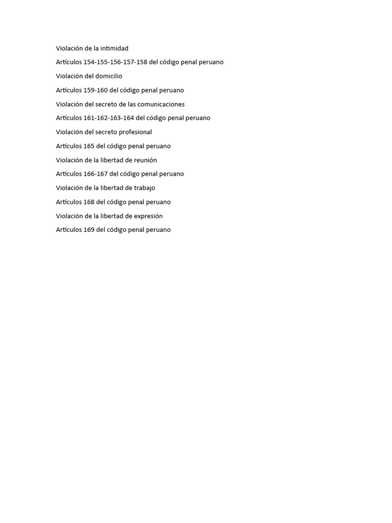 Violaciones a la Intimidad en Perú | PDF | Violación | Castigos