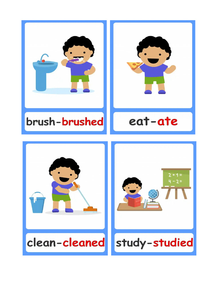 Flashcards Simple Past | PDF