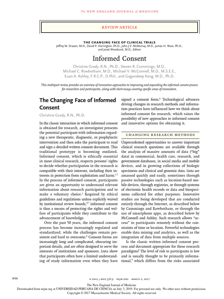 Informed Consent | PDF | Informed Consent | Information