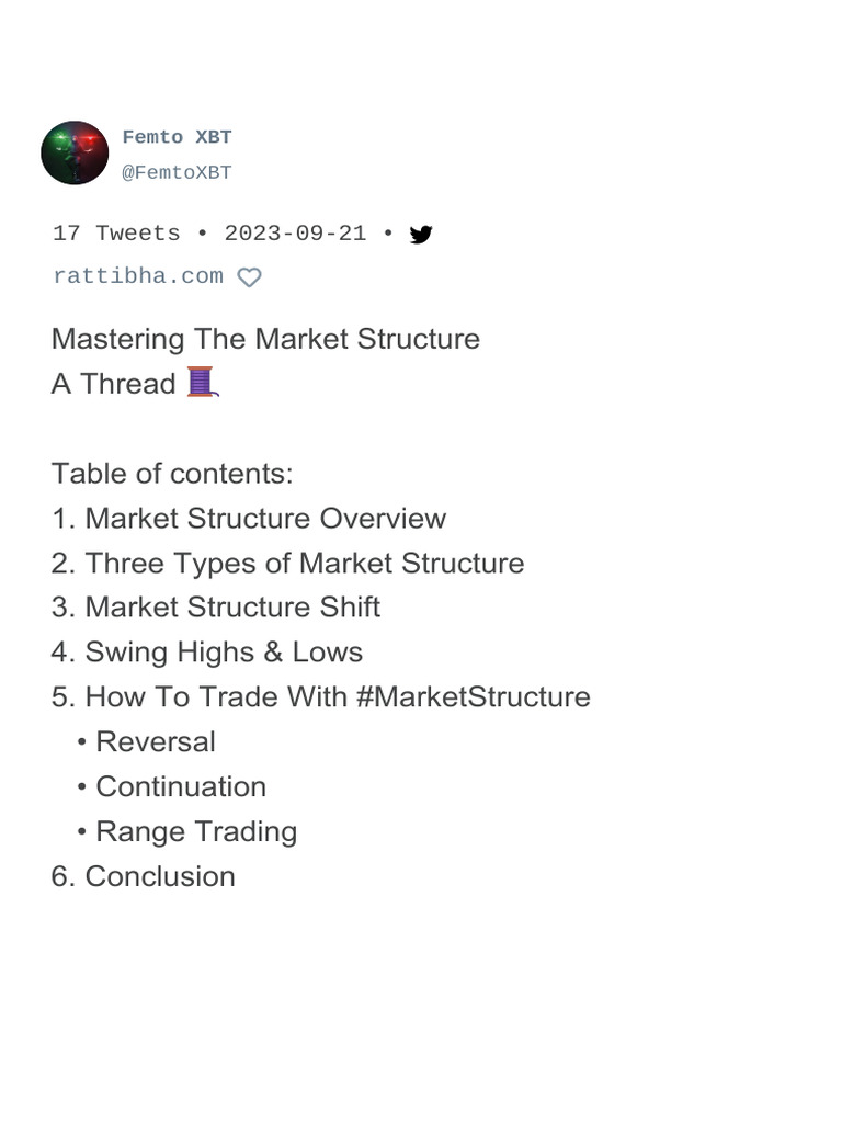 Mastering Market Structure for Trading | PDF | Market Trend ...