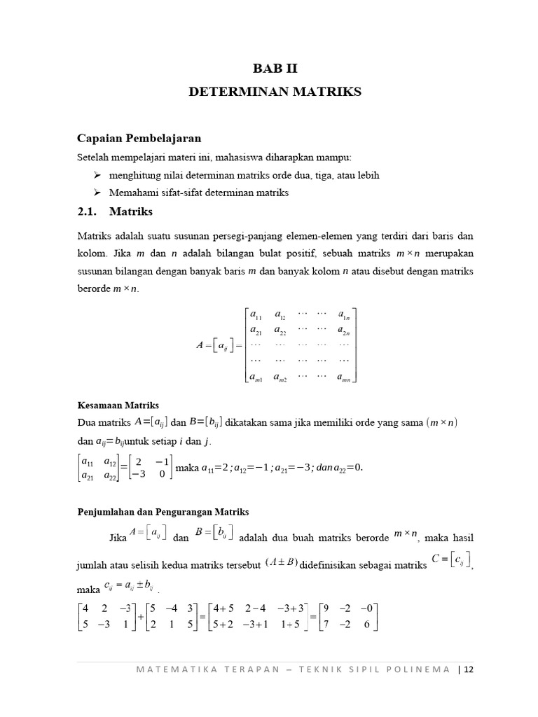 Determinan Matriks 3x3 dan Metodenya | PDF