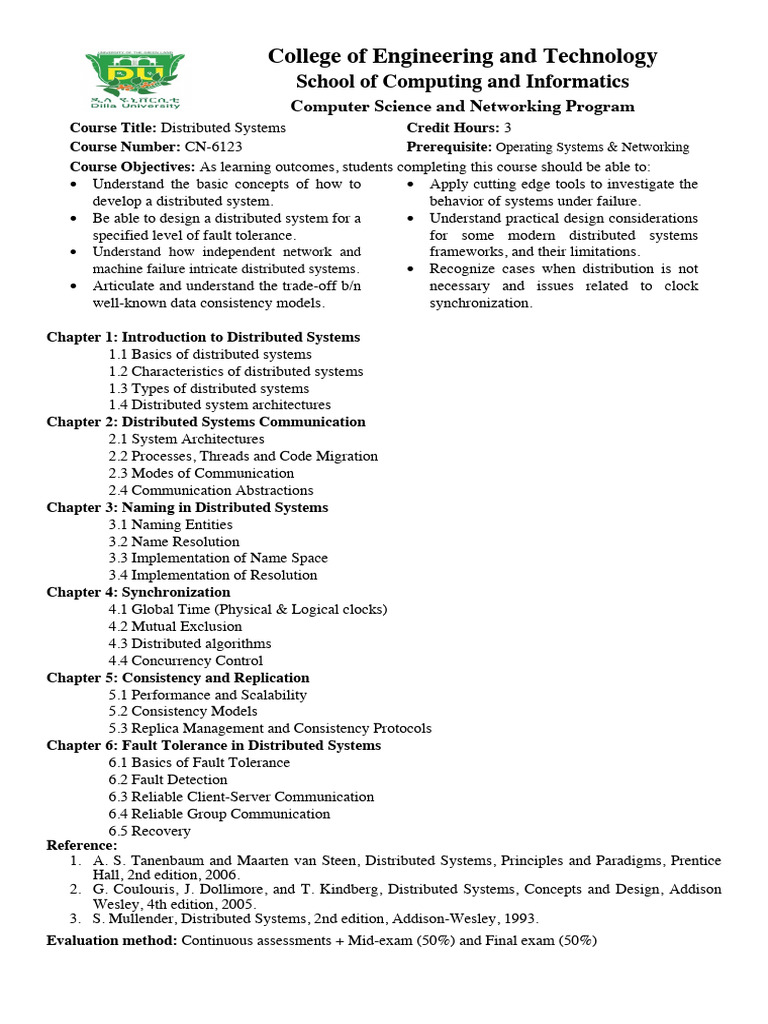 Distributed Systems Course Overview | PDF | Distributed Computing | System