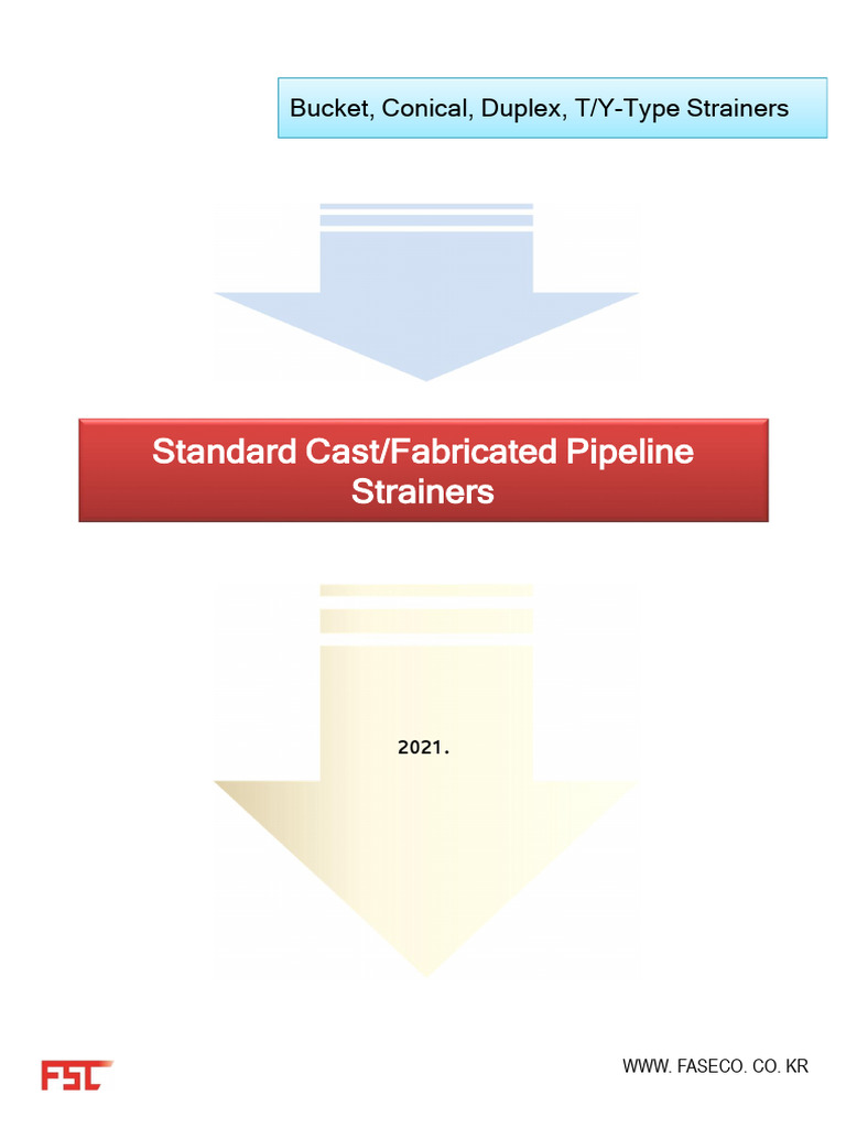Strainer Catalogue (Faseco) | PDF | Pipe (Fluid Conveyance) | Screw