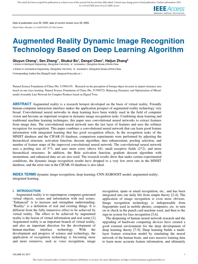 26.AR Dynamic Image Recognition Tech Based On Deep Learning Algorithm ...