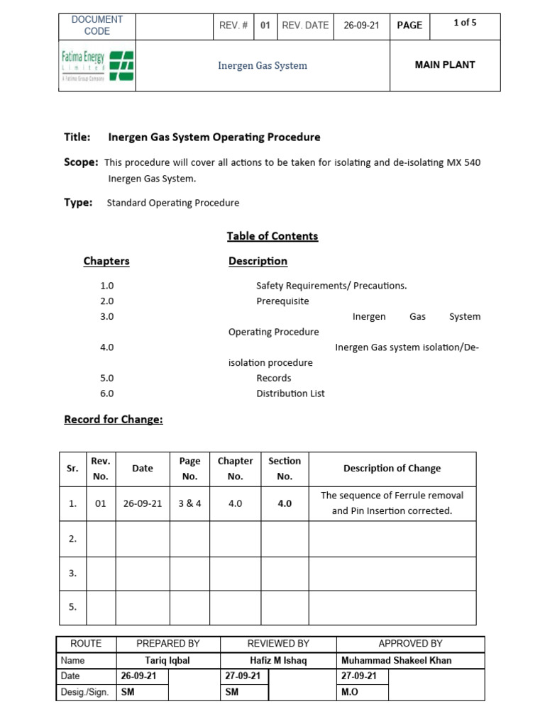 Inergen Gas System | Download Free PDF | Valve | Equipment