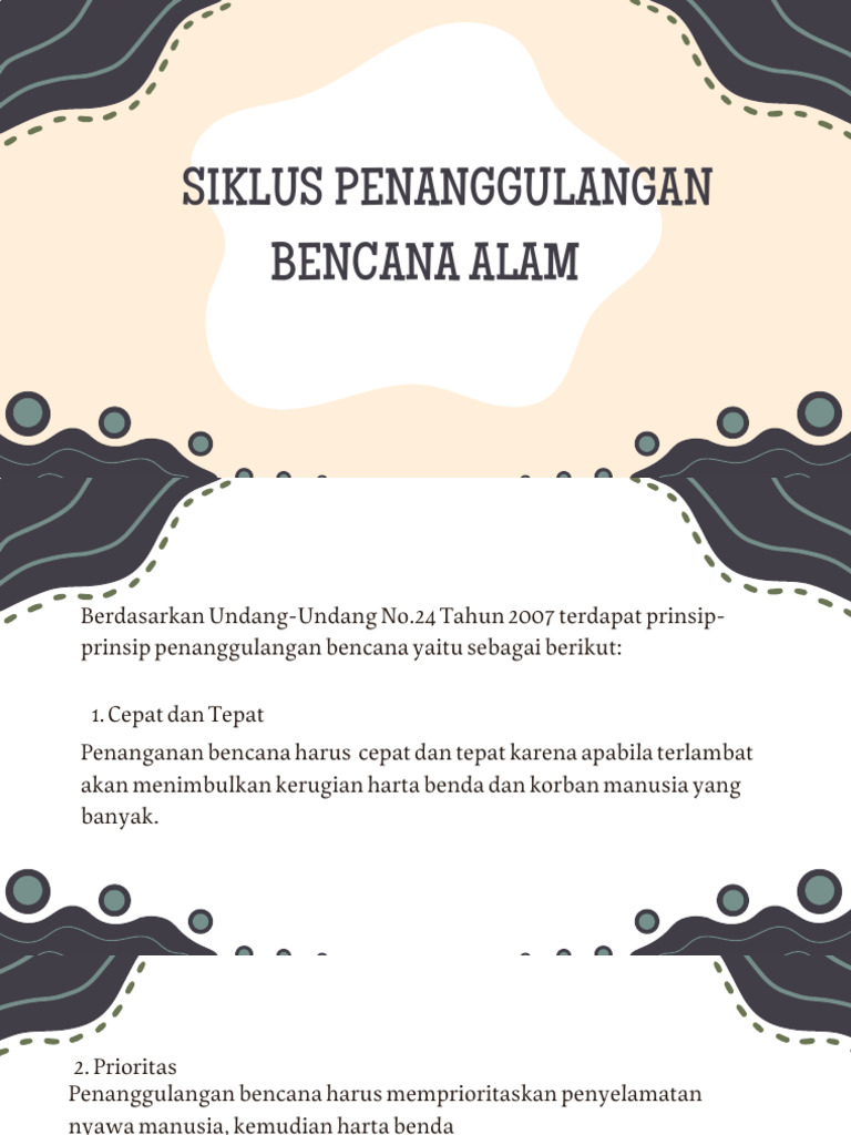 Siklus Penanggulangan | PDF | Pengelolaan Keuangan & Uang | Ilmu Sosial