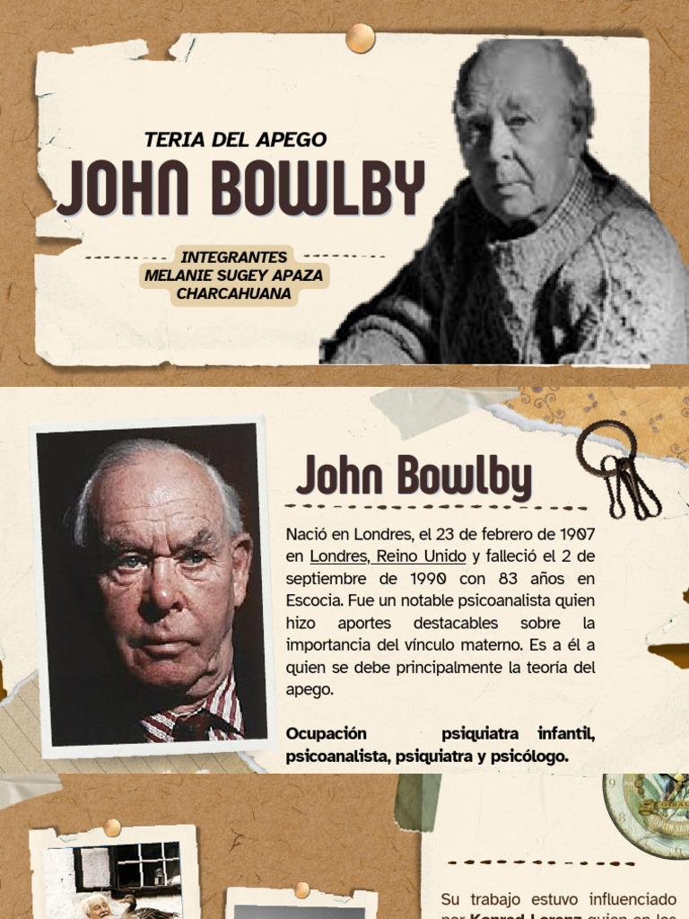 Teoría del Apego de Bowlby | PDF | Teoría de apego | Las emociones