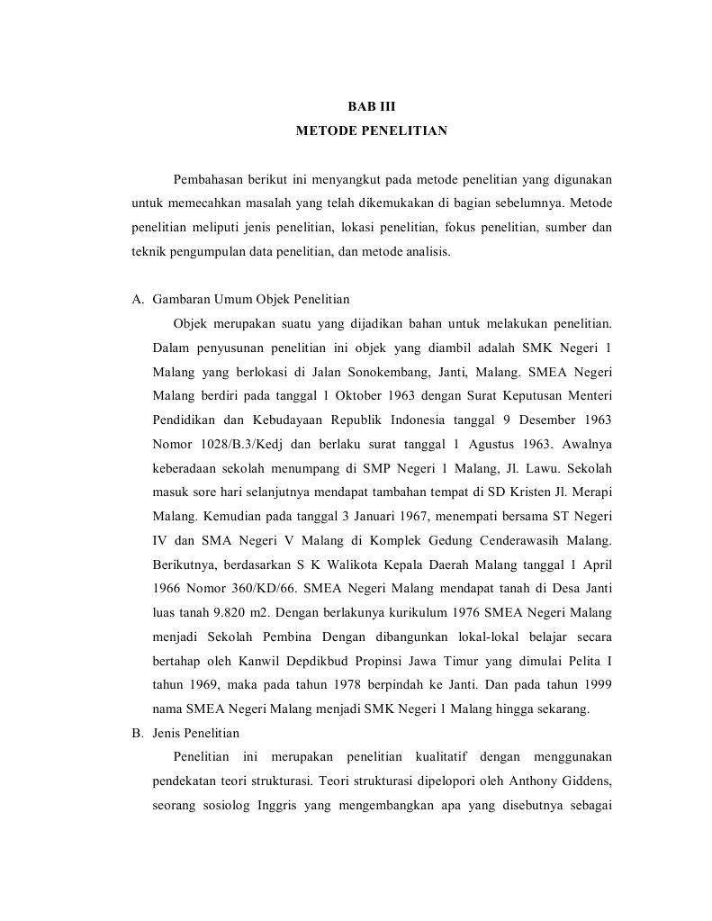 Bab 3 Proposal Skripsi Kualitatif | PDF