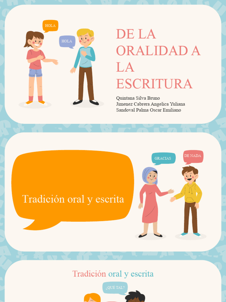 De La Oralidad A La Escritura | PDF | Escritura | Comunicación