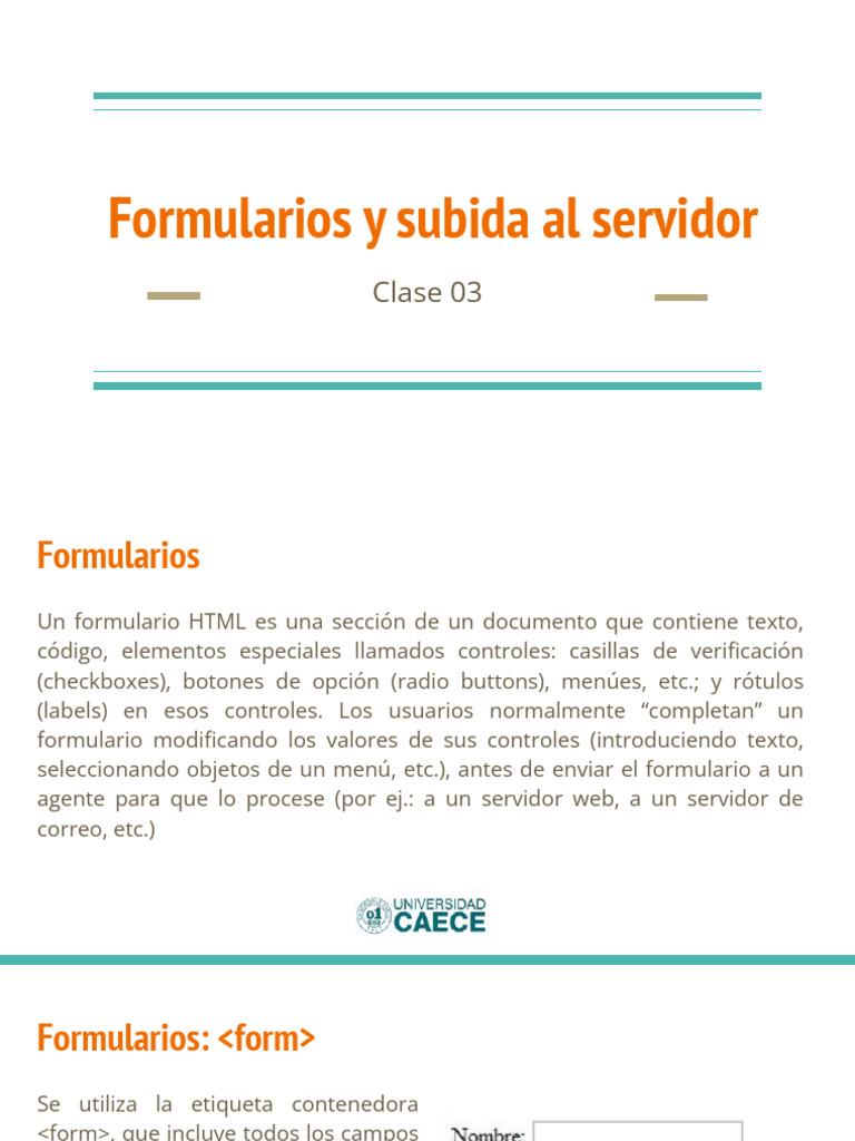 Formularios HTML y Subida a Servidores | PDF | Redes | Internet y web