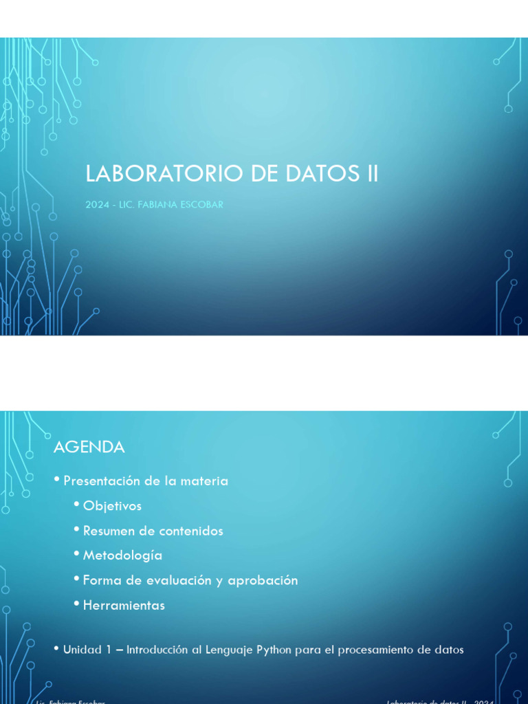 Clase01 U1 IntroduccionPython | PDF | Python (lenguaje de programación) | Laboratorios