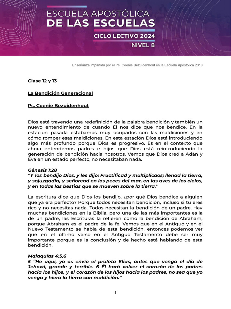 La Bendición Generacional en Cristo | PDF | Jacob | Bendición
