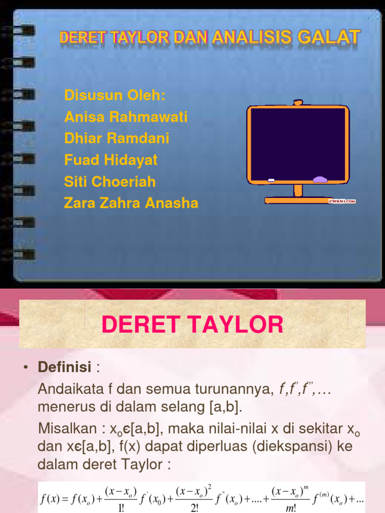 Deret Taylor | PDF | Metode & Bahan Ajar