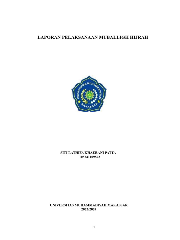 Laporan Pelaksanaan Muballigh Hijrah | PDF | Karier & Perkembangan ...