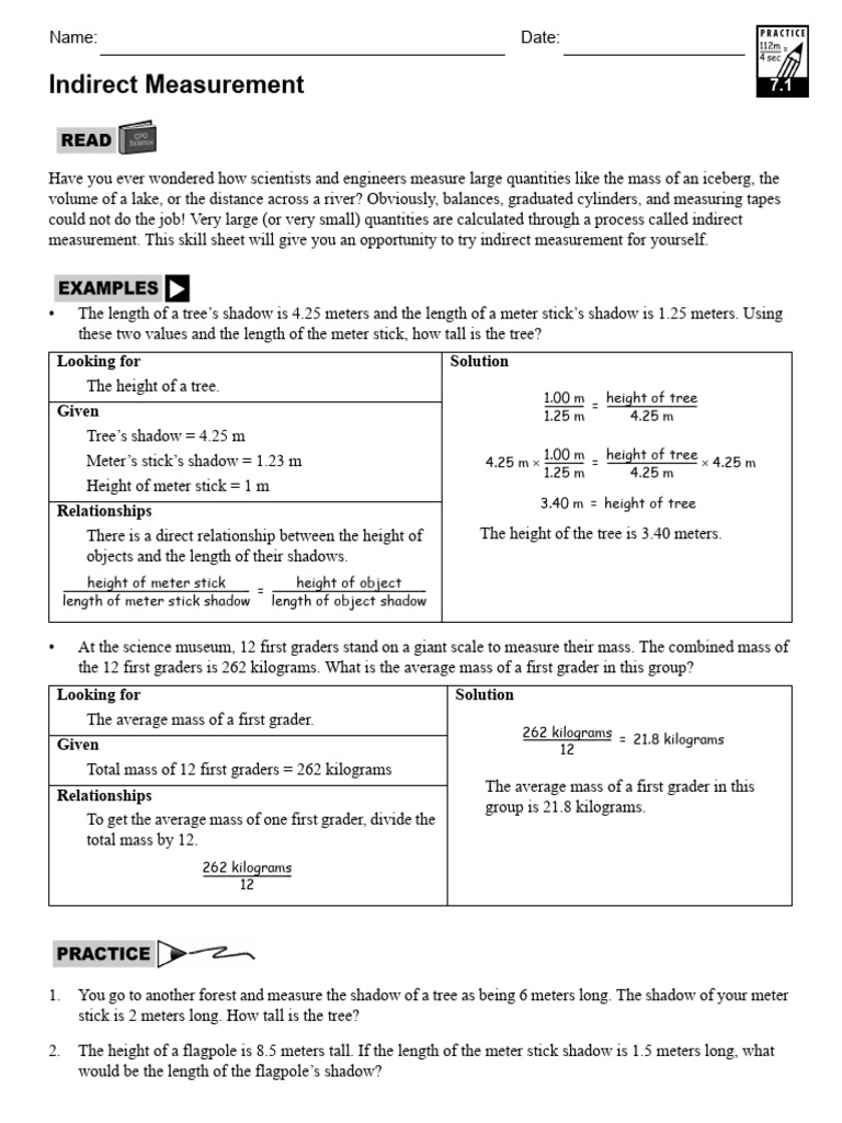 Indirect Measurement | PDF | Measurement | Length