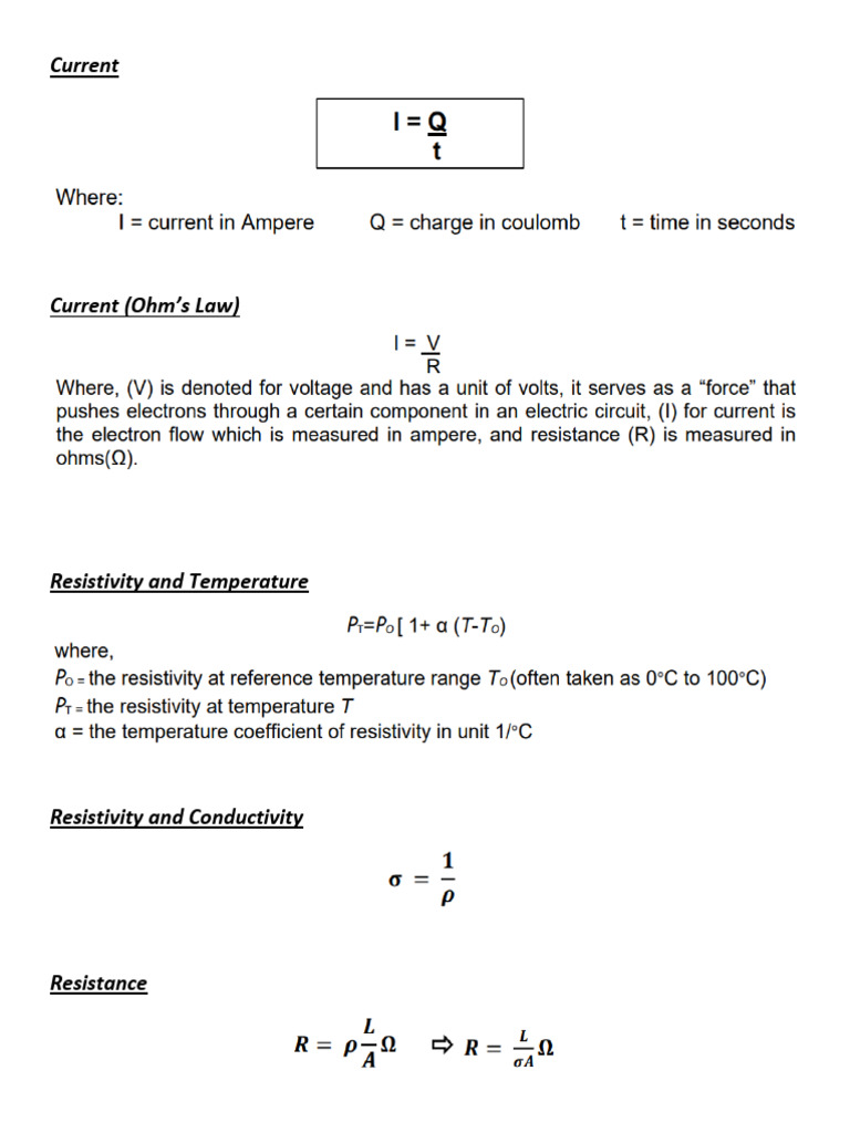 Resistivity and Conductivity Table | PDF | Law | Technology & Engineering